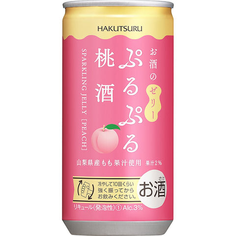 Hakutsuru Puru Puru Sparkling Jelly Sake 190ml 3%Peach Plum Apple Mang ...